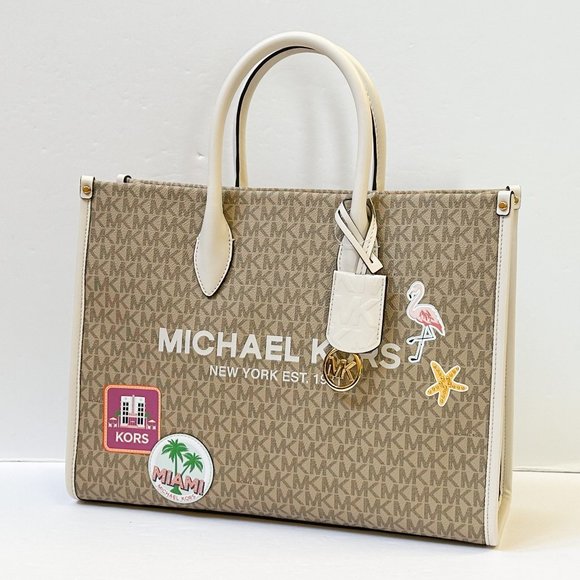 Michael Kors | Bags | Michael Kors Mirella Medium East West Tote Satchel Shoulder Bag Mk Light ...